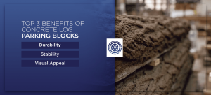 Log Appearance Concrete Parking Blocks | Natural Look